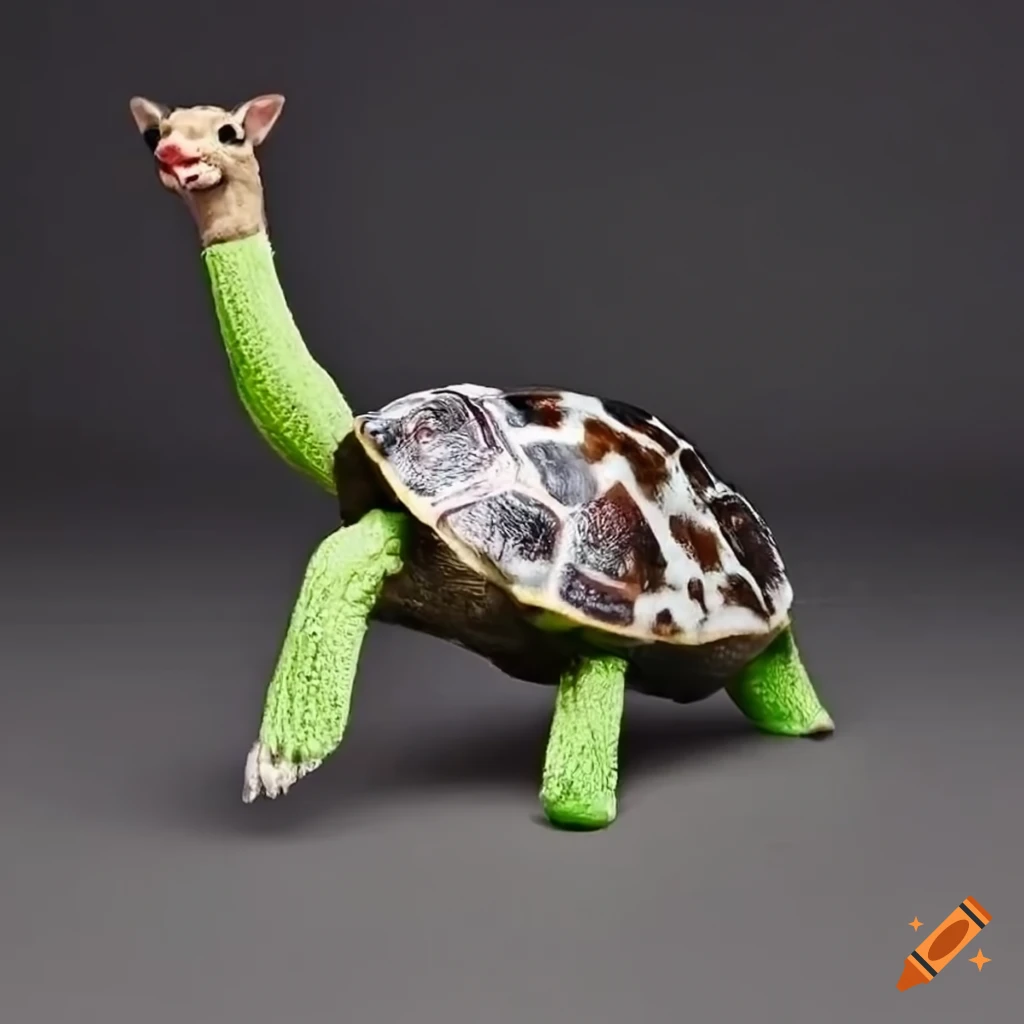 Hybrid animal with cow, llama, and turtle features on Craiyon