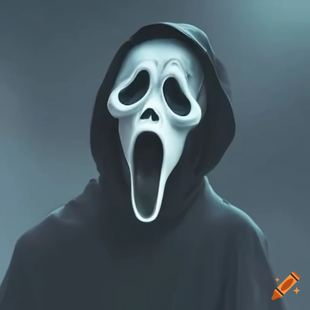 Ghostface from scream dancing in dim lighting on Craiyon