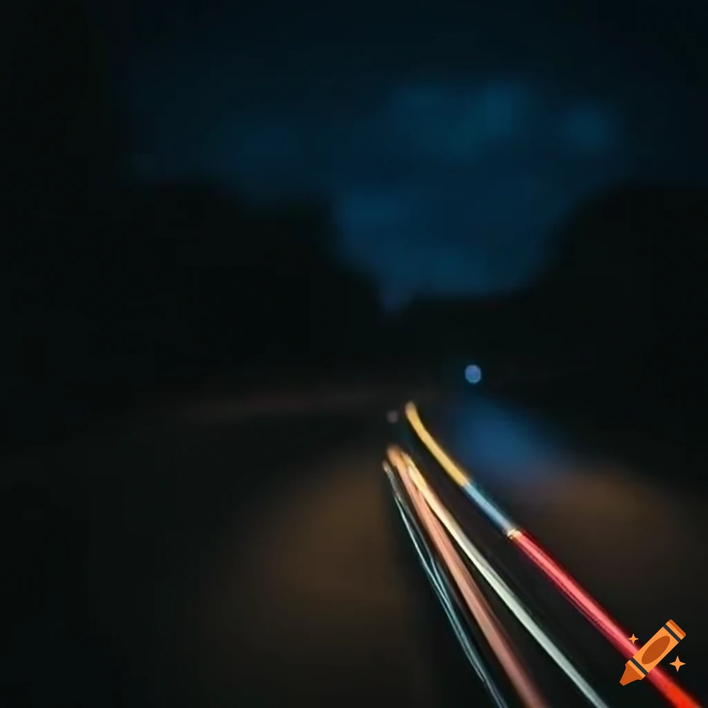 Late night drive scene on Craiyon