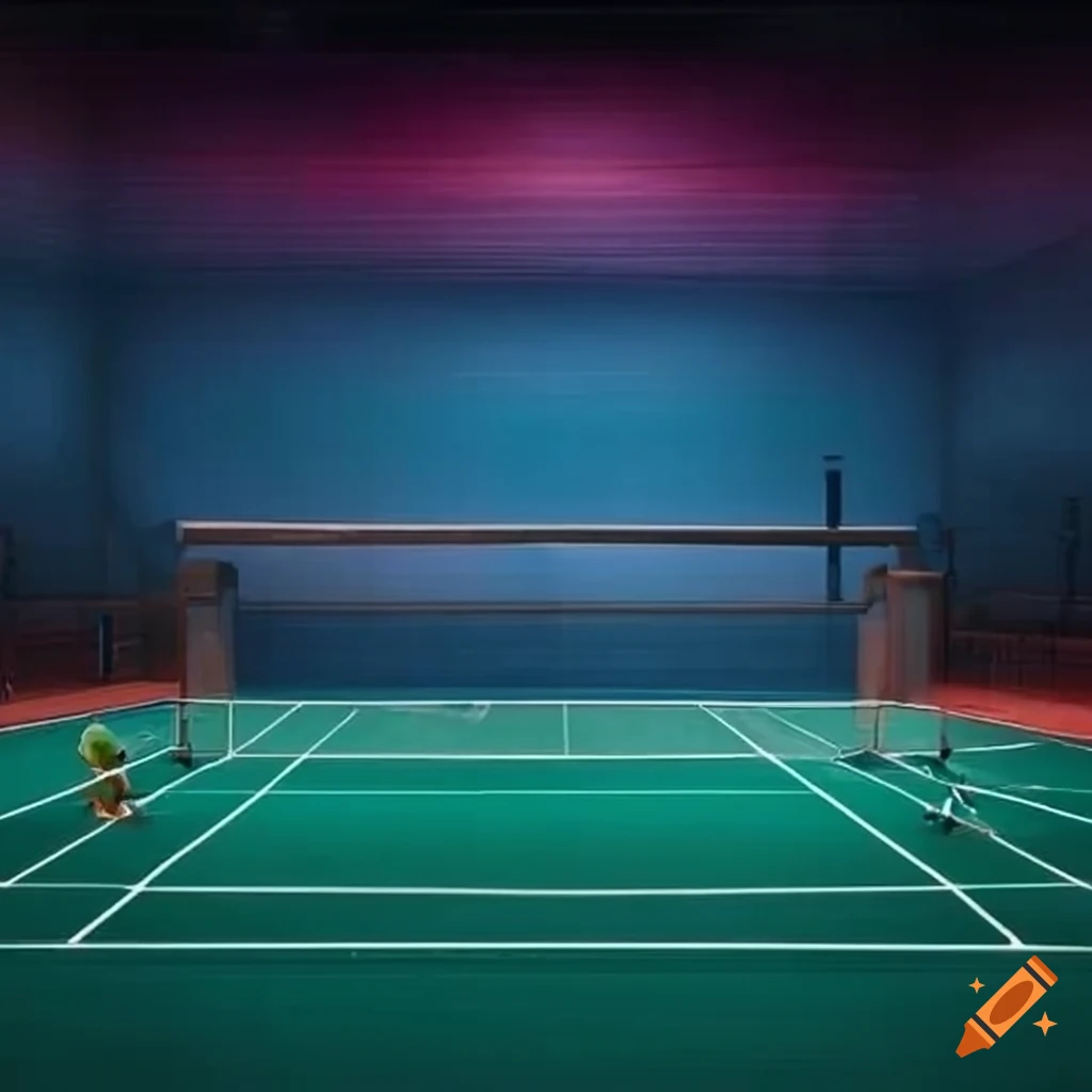 Badminton court header on Craiyon
