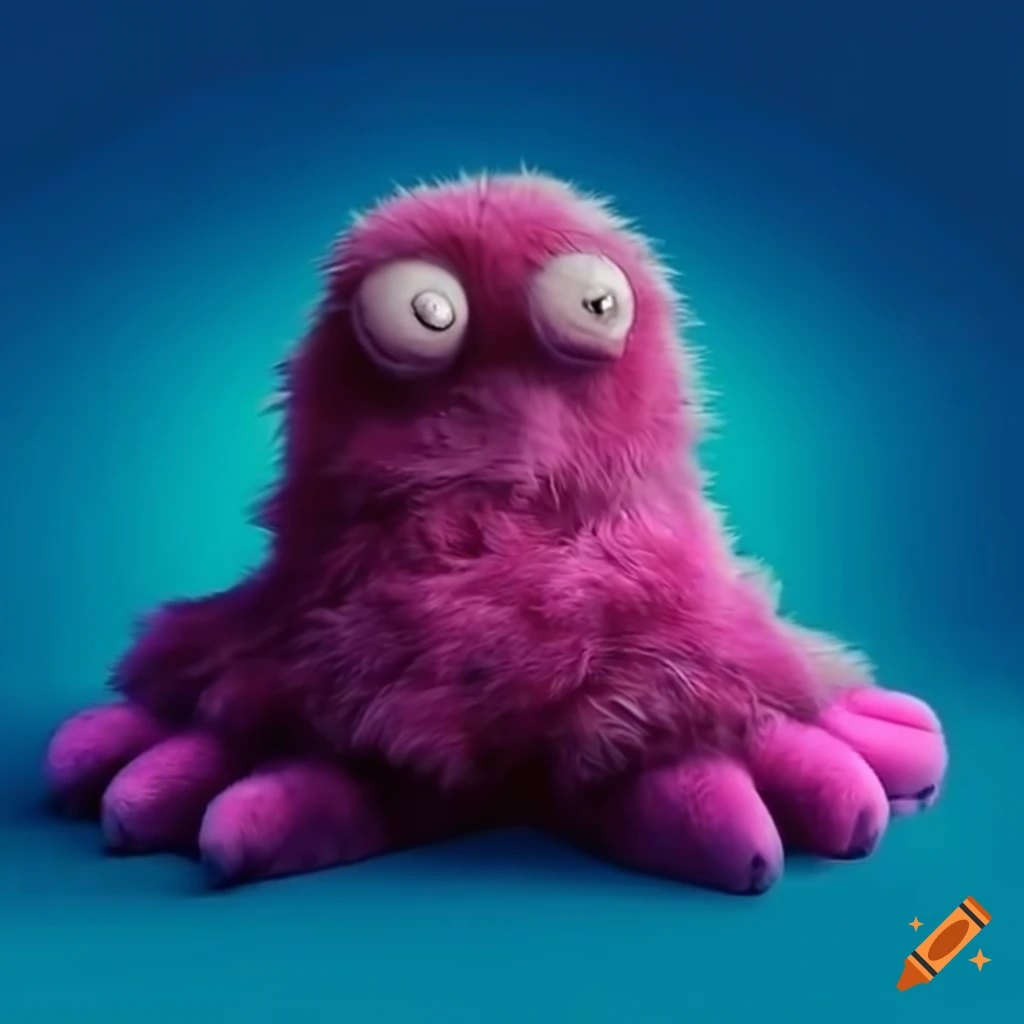 Front view of two furry monster feet standing together on Craiyon