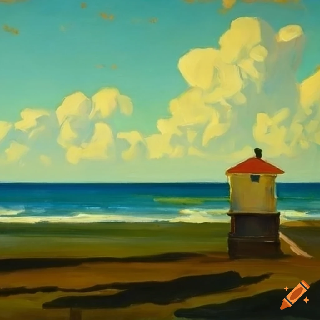 American east coast landscape inspired by edward hopper on Craiyon