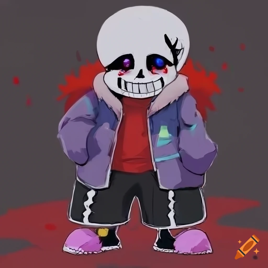 Underfell sans character on Craiyon