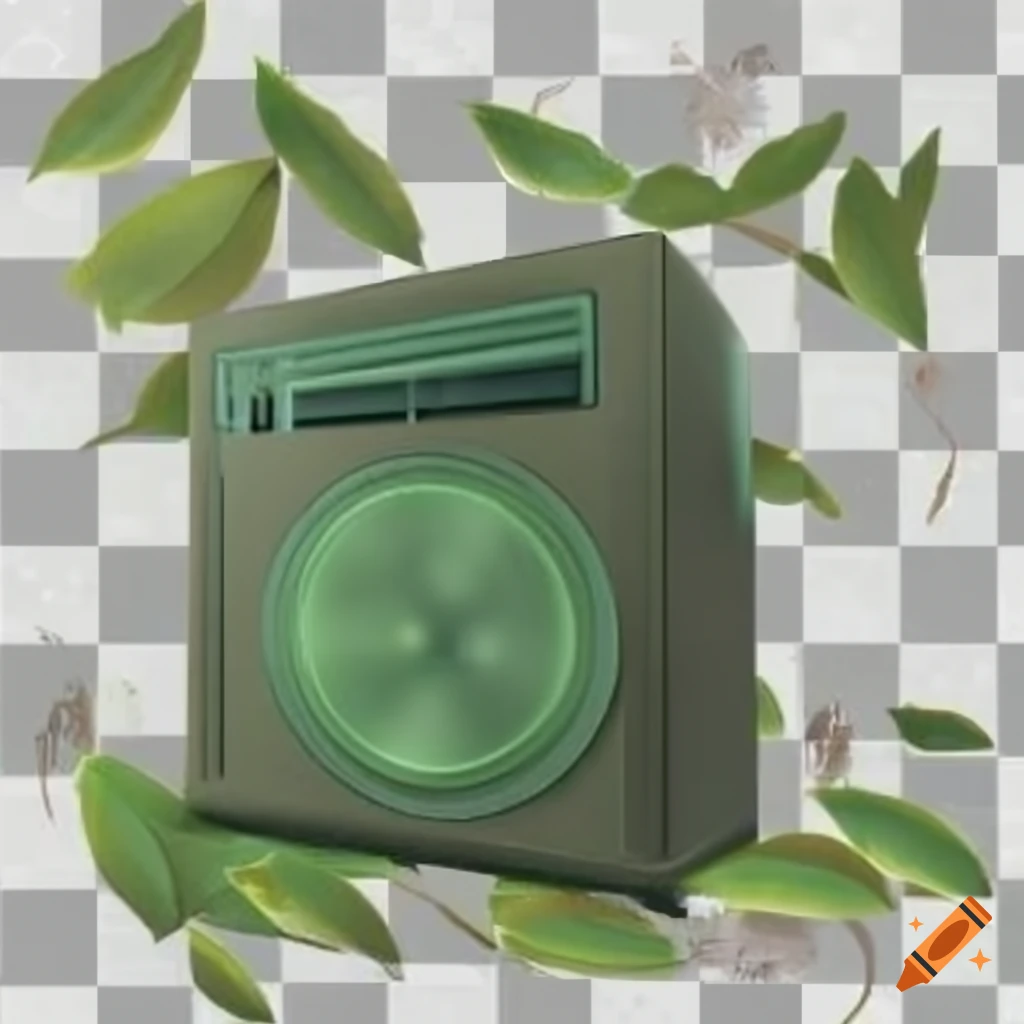 Green amplifier with leaves design on Craiyon