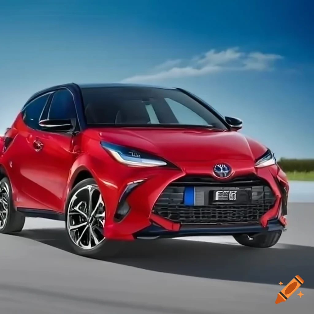 2023 Red Toyota Yaris European Spec Hatchback on Craiyon