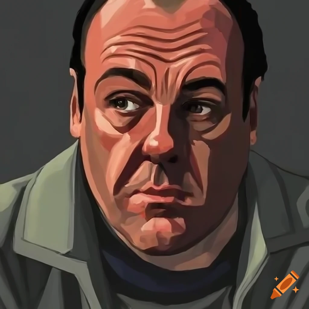 Portrait of a character inspired by gta and tony soprano on Craiyon