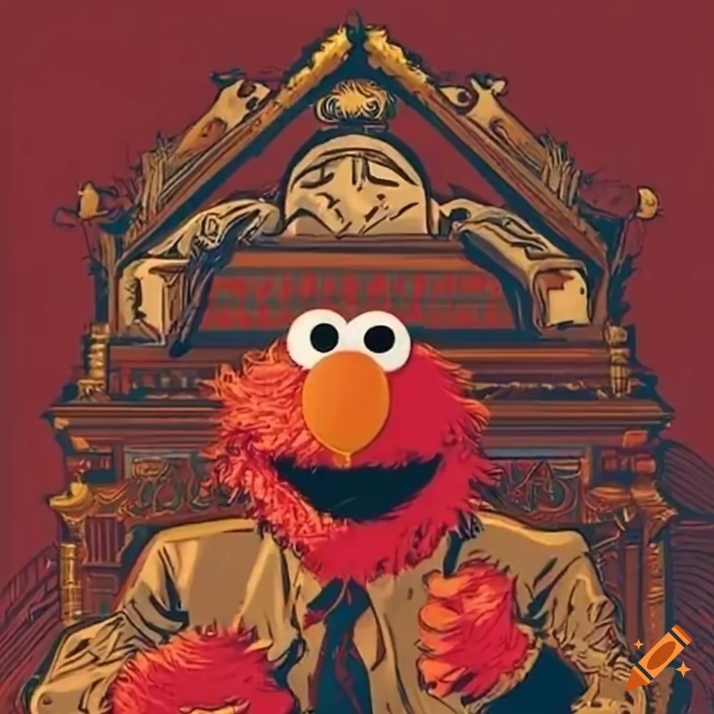 Soviet-era propaganda style elmo with russian text and yellow lines ...