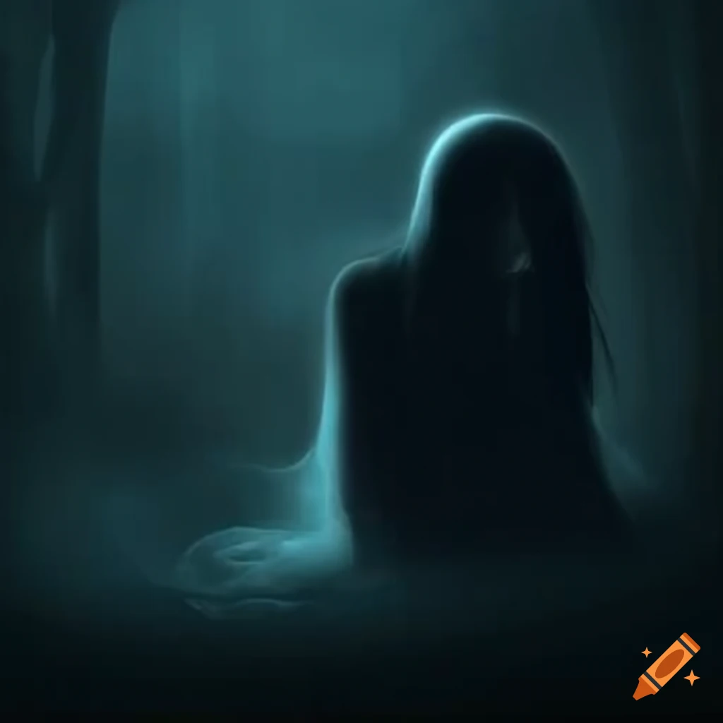 Suspenseful scene with uncertain reflection and a ghostly apparition on ...