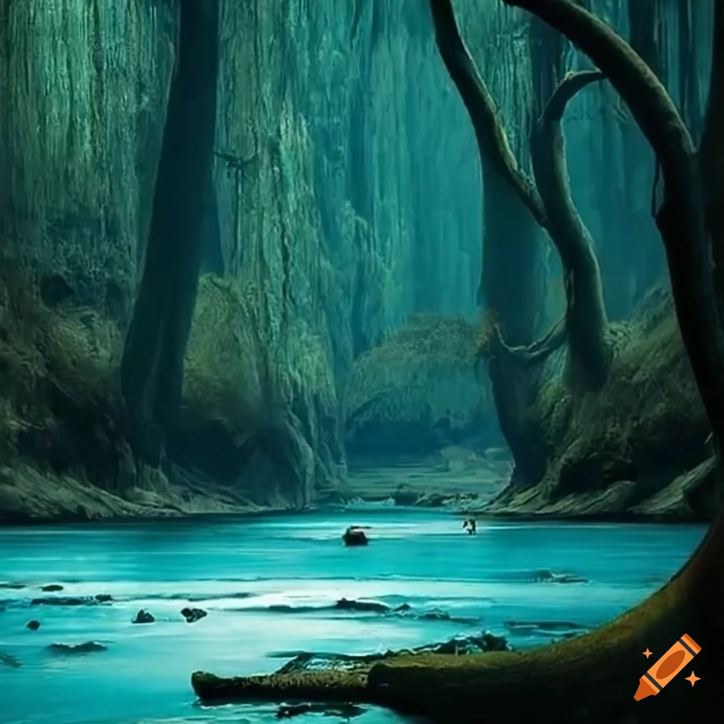 Mysterious river at ancestral ground on Craiyon