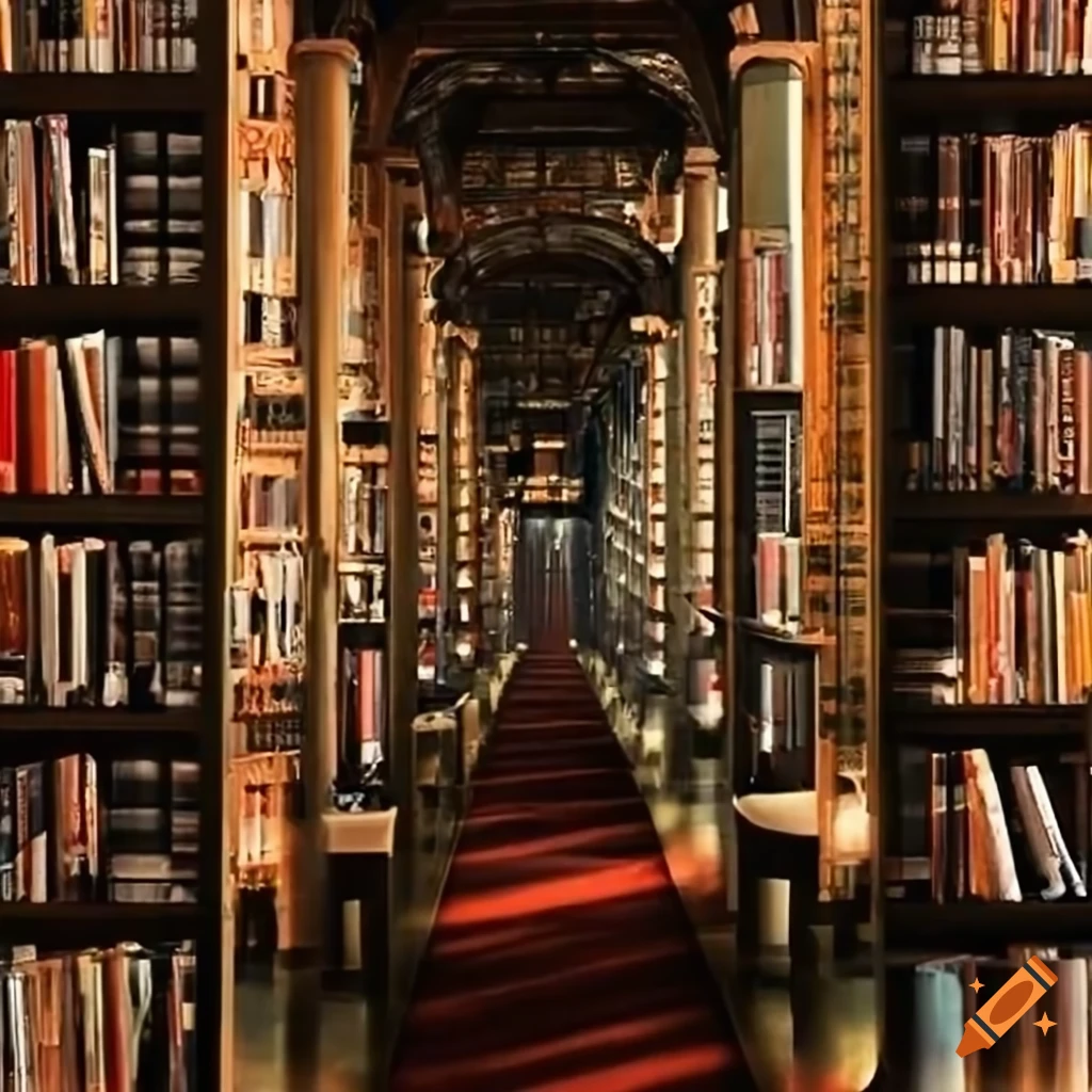 Modern library interior on Craiyon