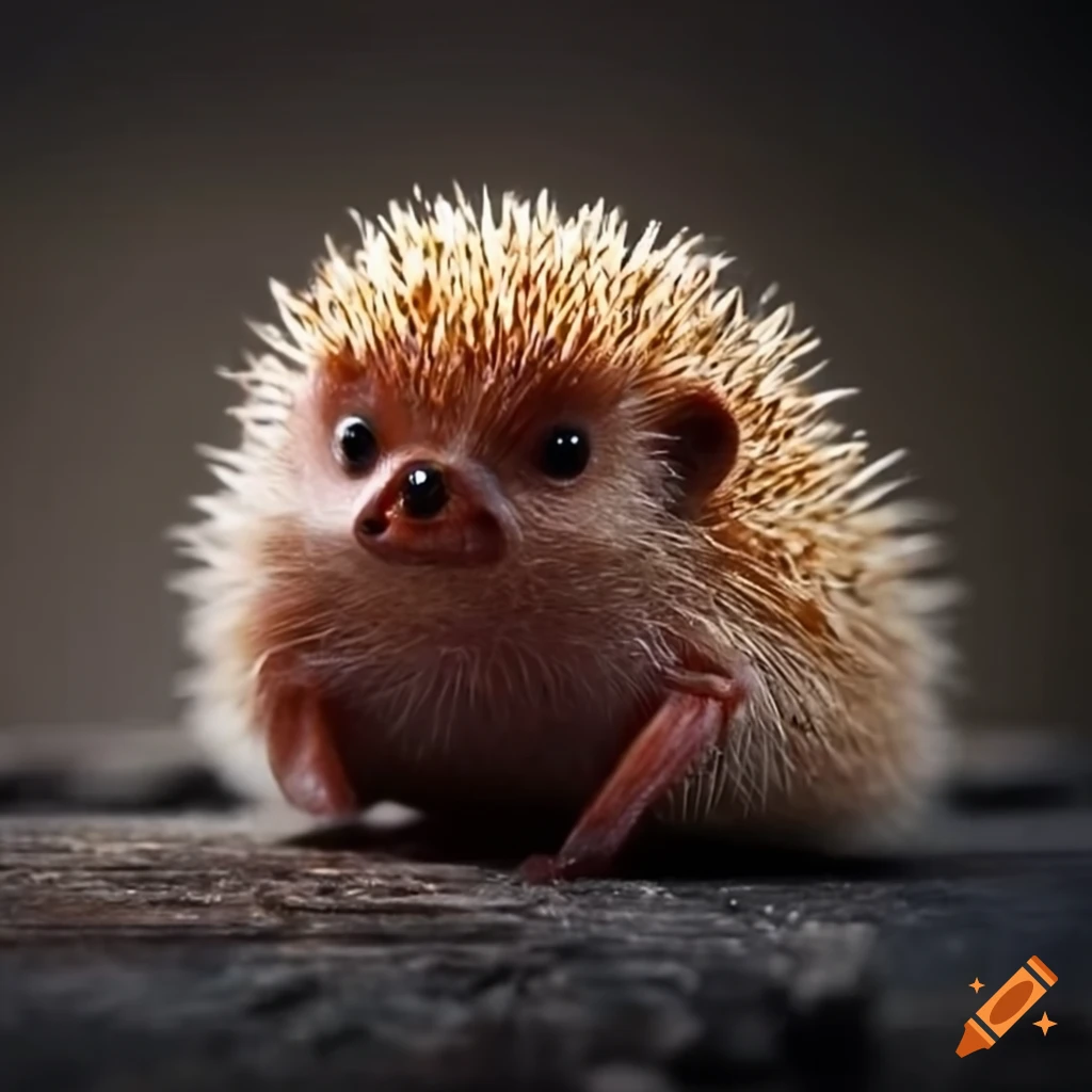 Hybrid animal hedgehog spider on Craiyon