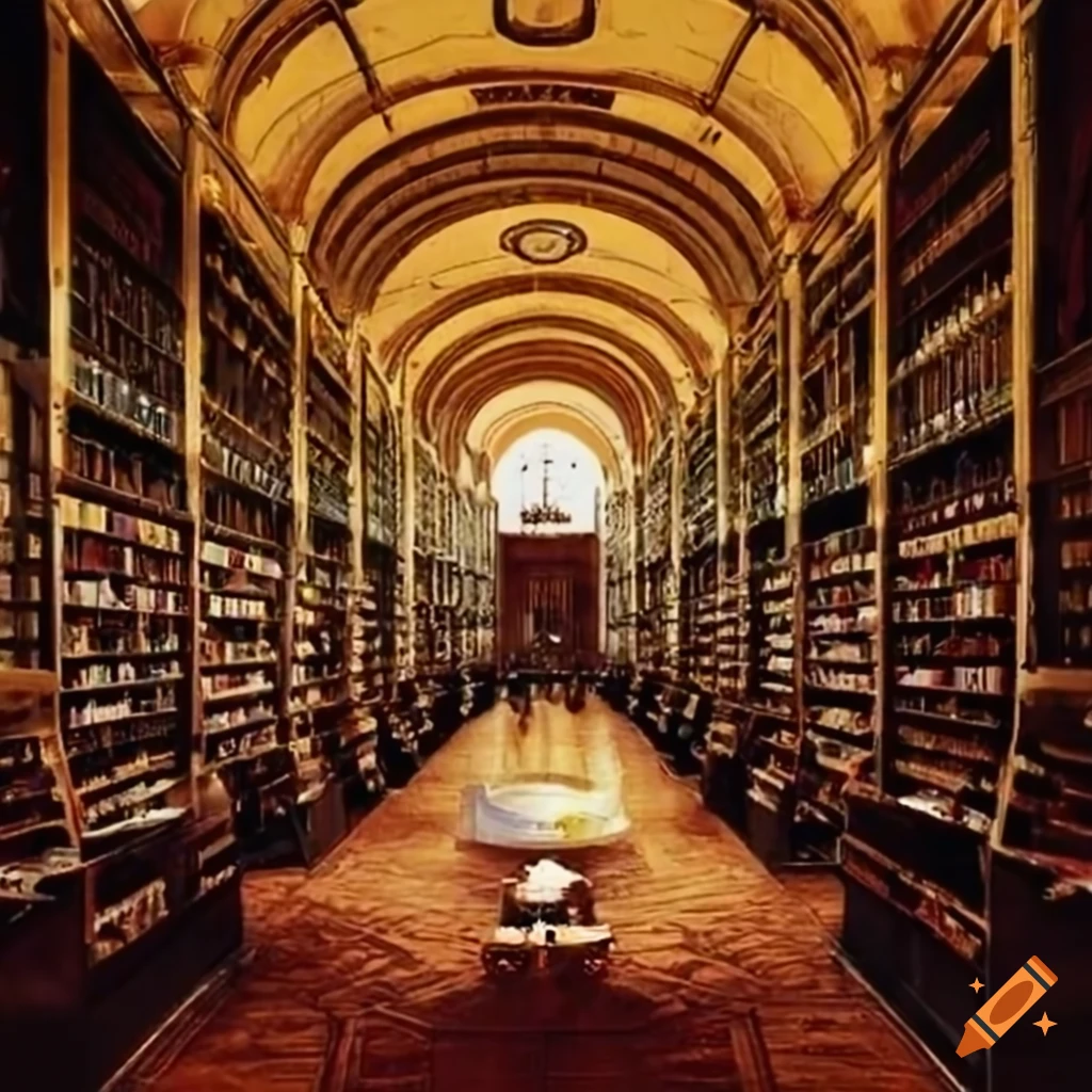 Modern library interior on Craiyon
