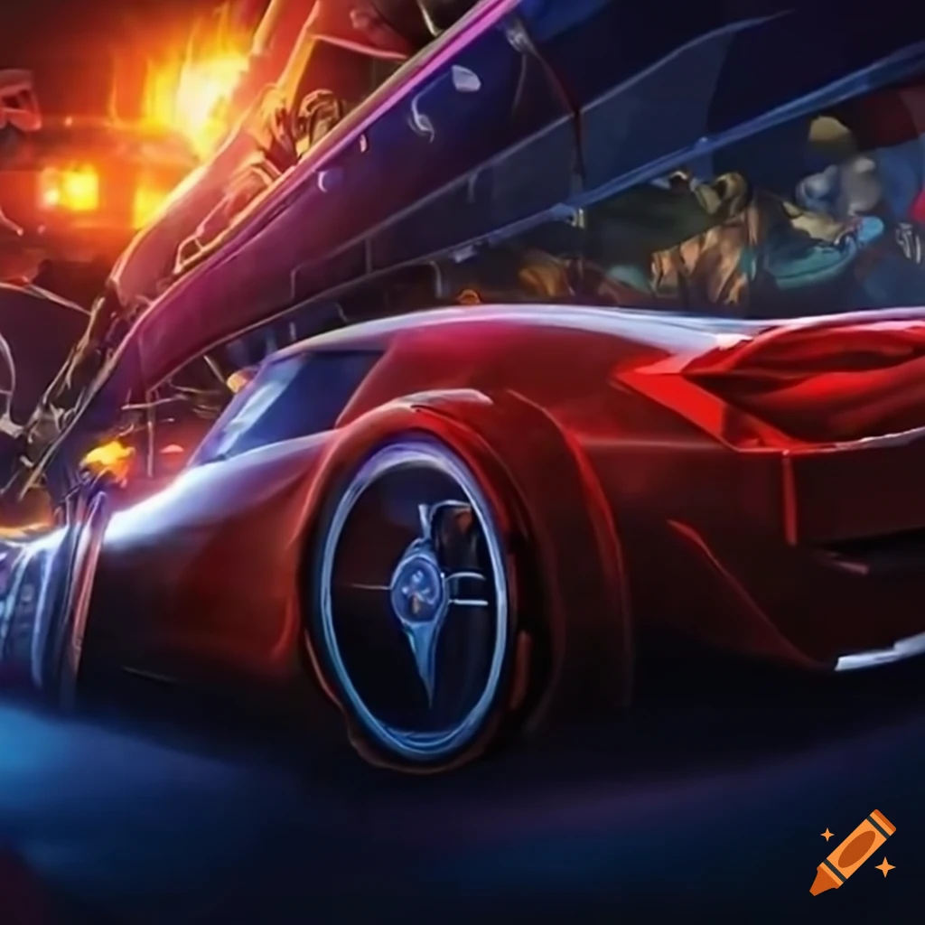 Racing game concept on Craiyon