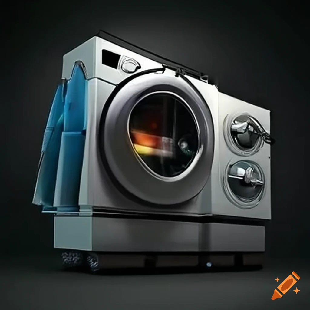 Creative wacky washing machine pickup design with rocket launcher on ...