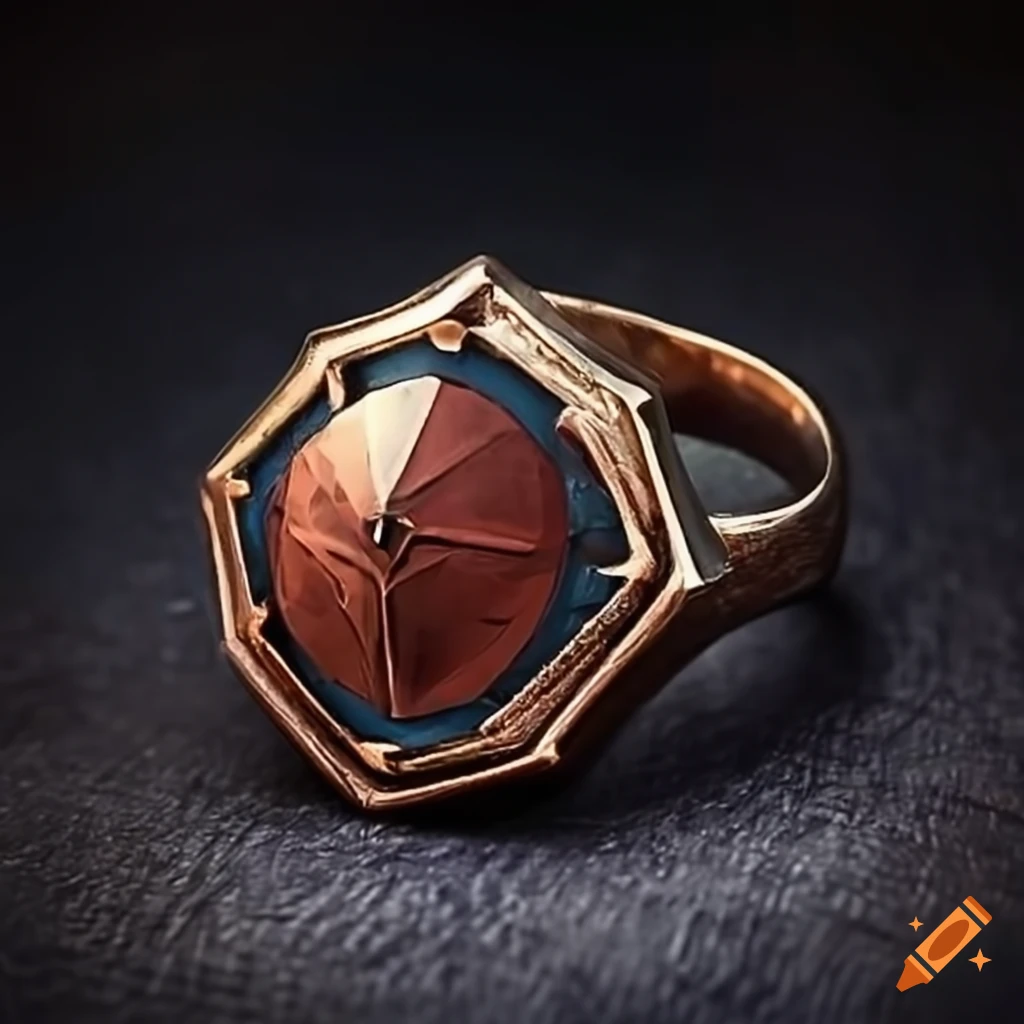 Fantasy ring with shield magic on Craiyon