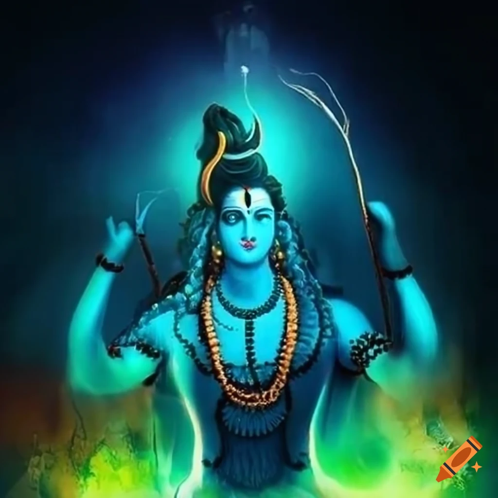 Lord shiva statue on Craiyon