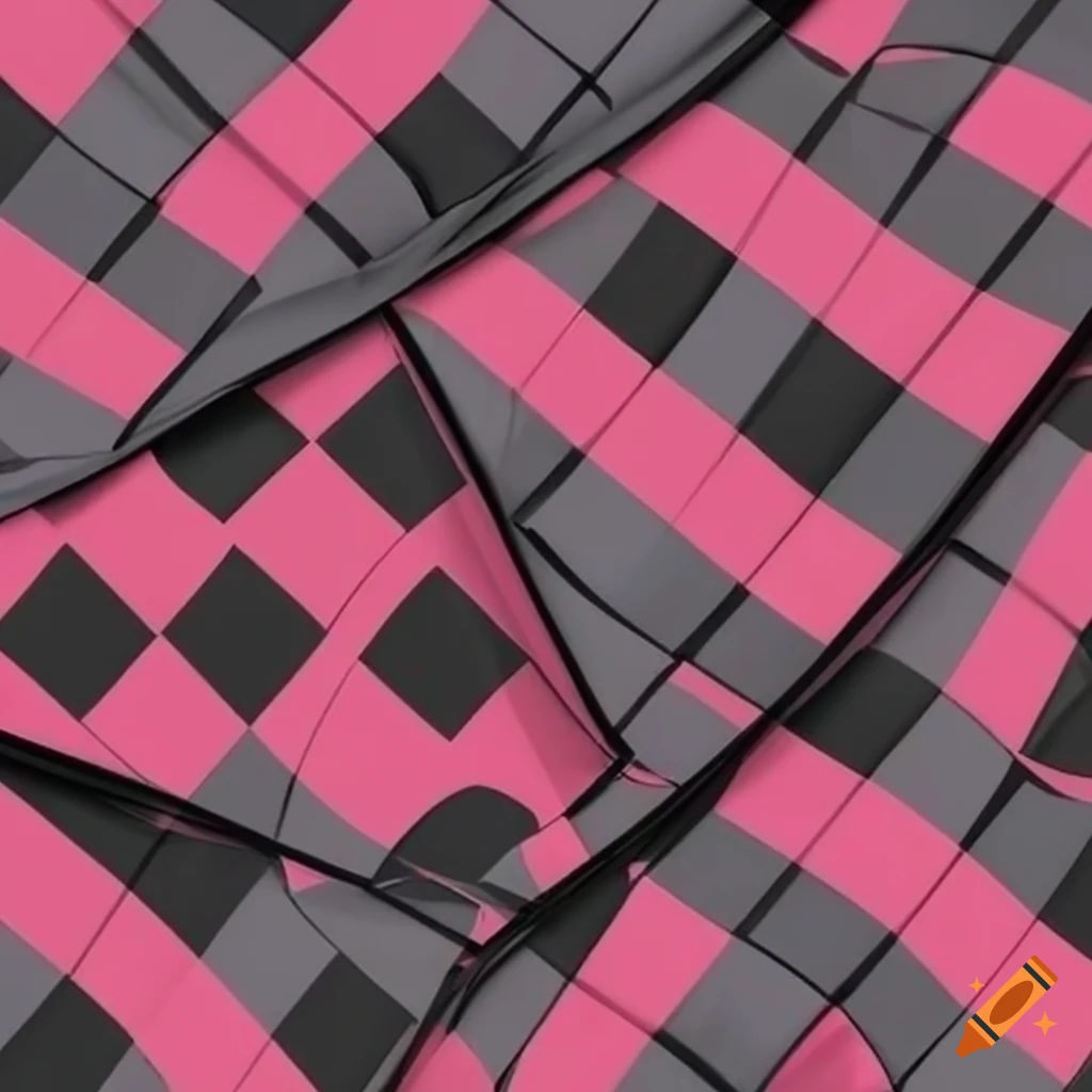 Racing flag pattern in pink and black colors on Craiyon