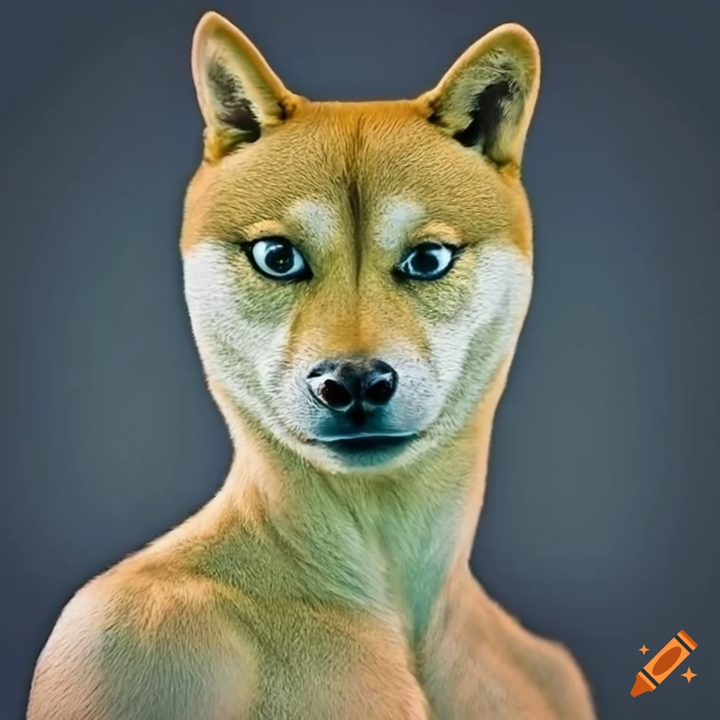 Muscular anthropomorphic doge character on Craiyon