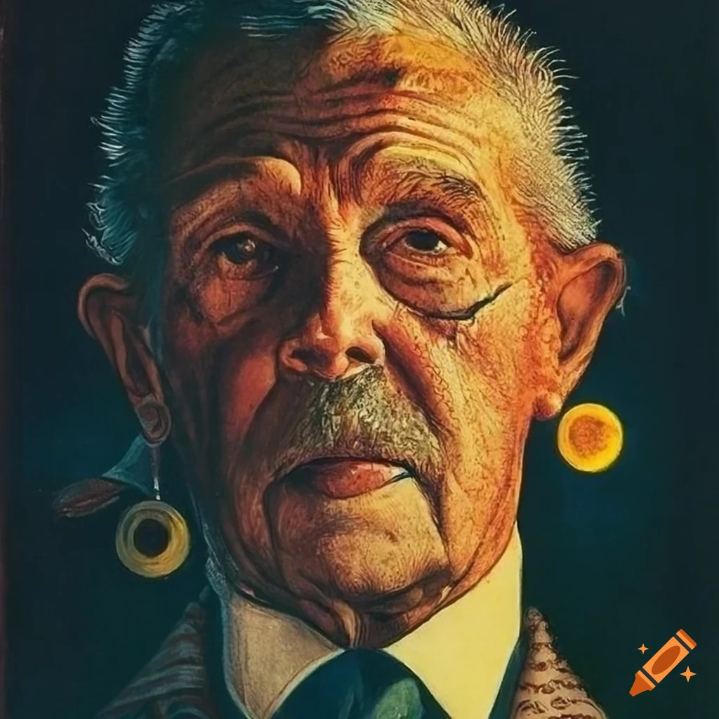 Intricate vintage star poster with details on Craiyon