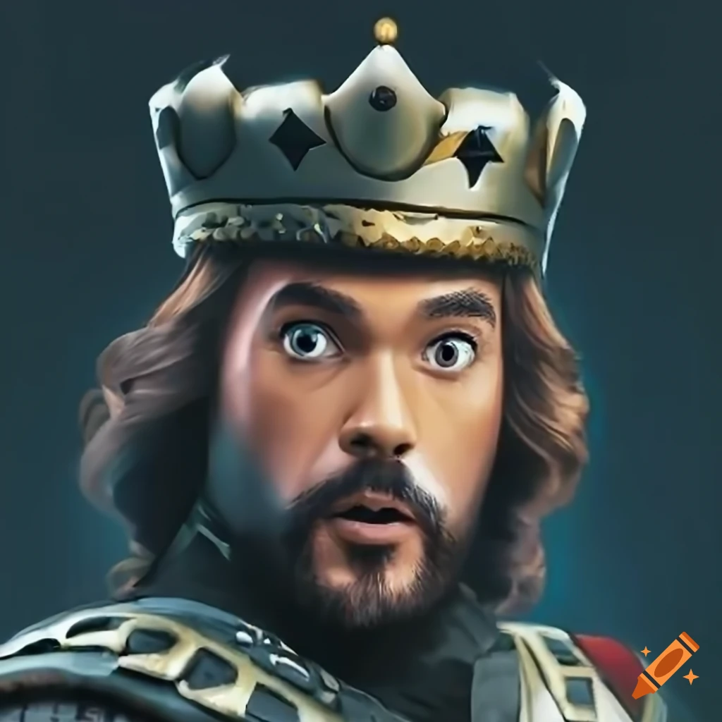 Impressed king in a photorealistic style on Craiyon