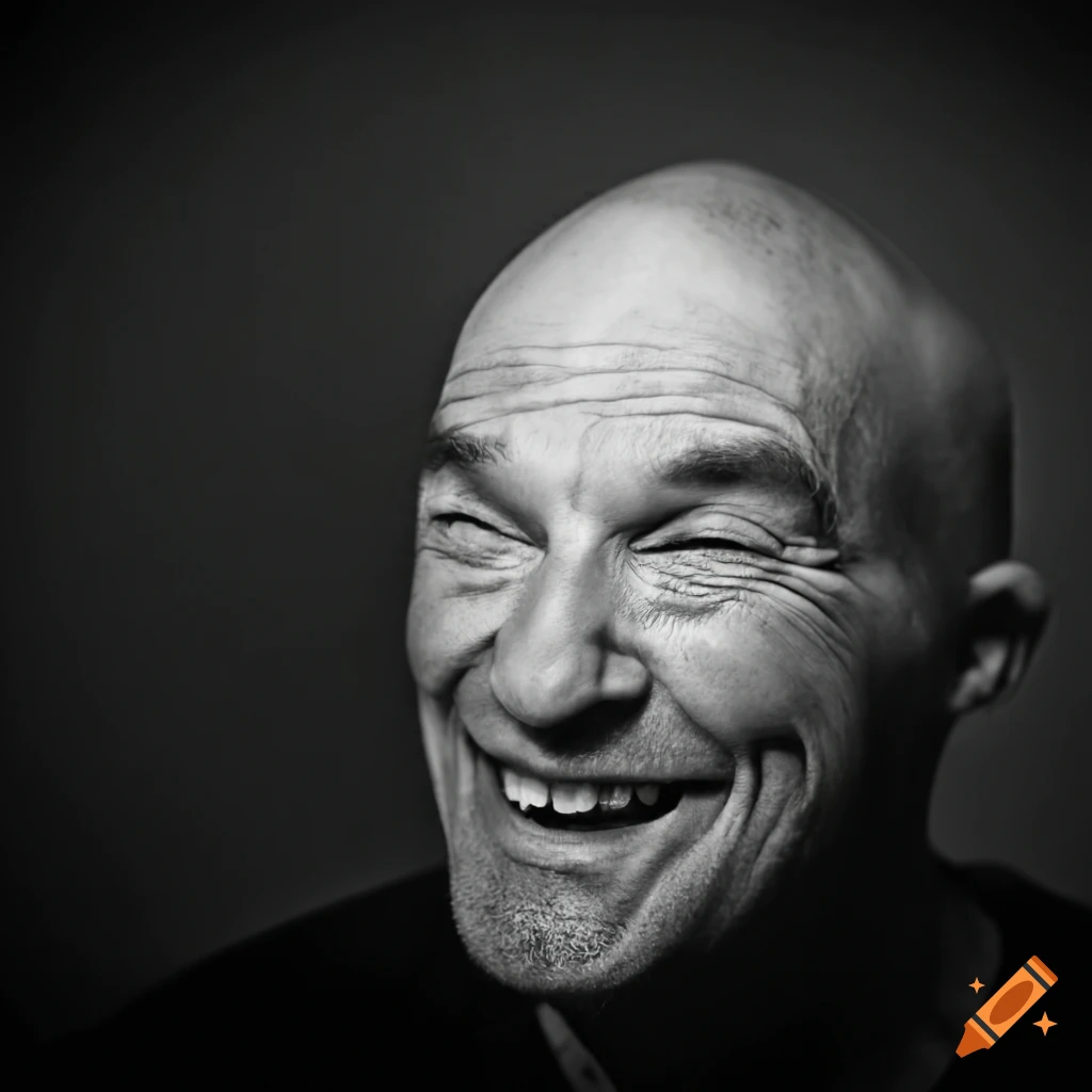 Laughing man face on Craiyon