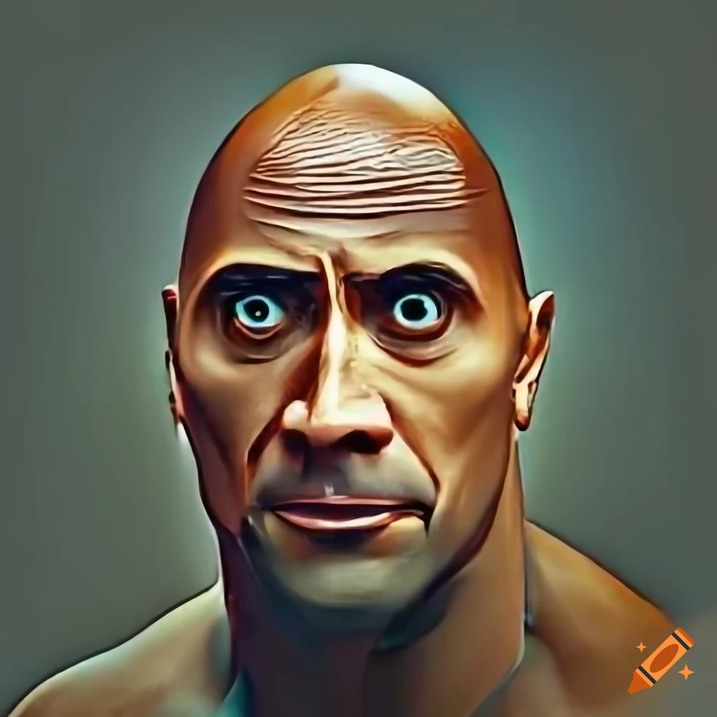 Crazy hyper-realistic rock with big smile and teeth on Craiyon