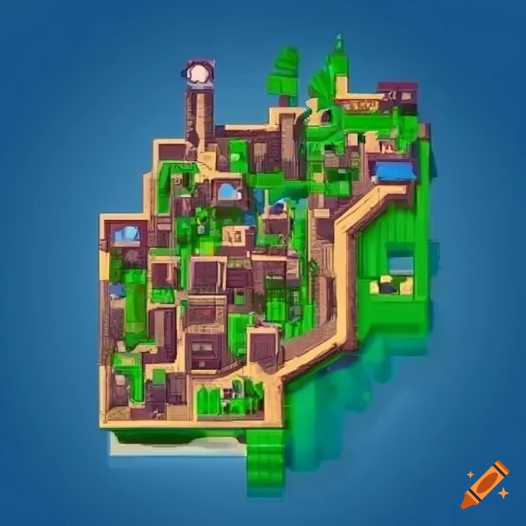 Detailed town map in nintendo gamecube style on Craiyon