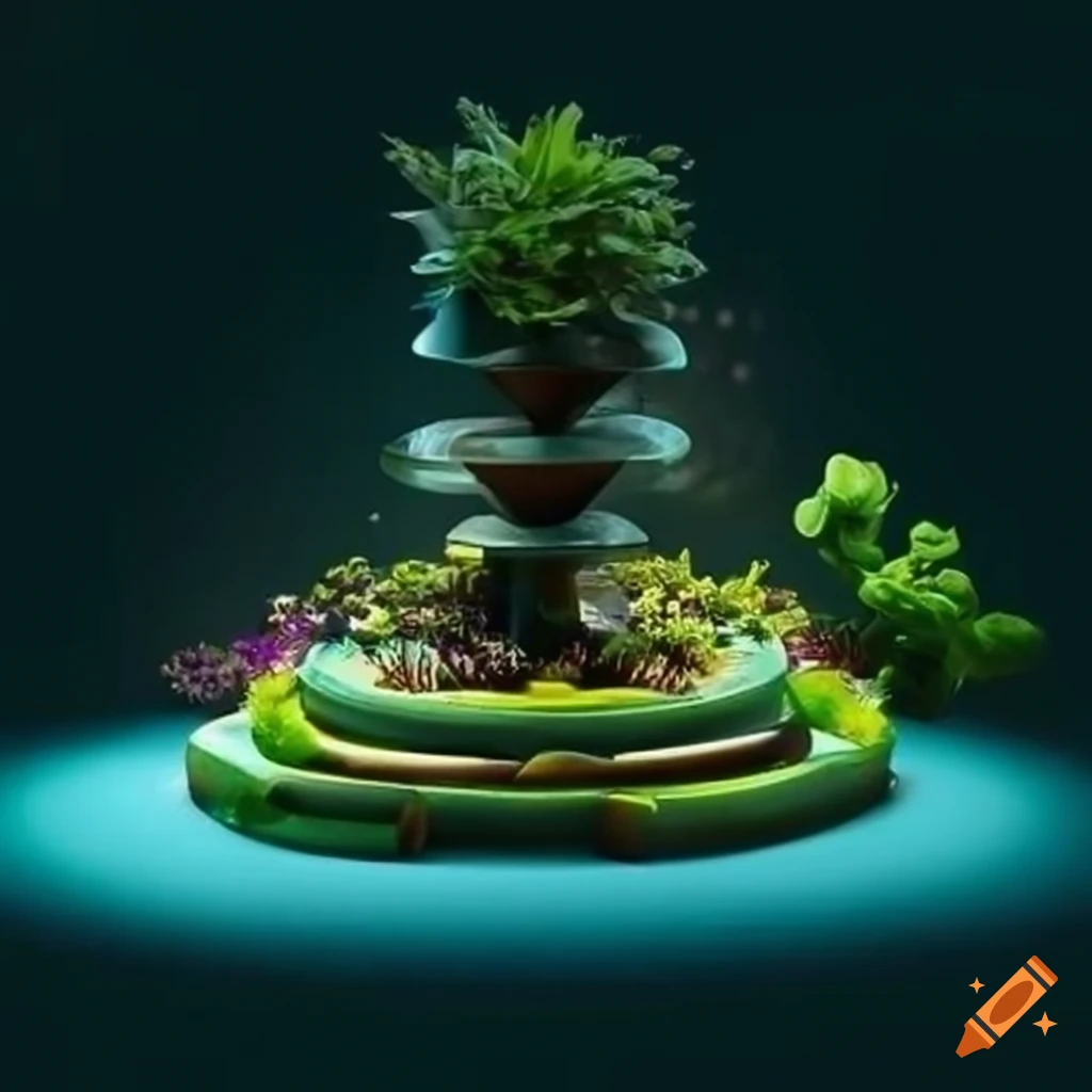 Futuristic pot garden on Craiyon