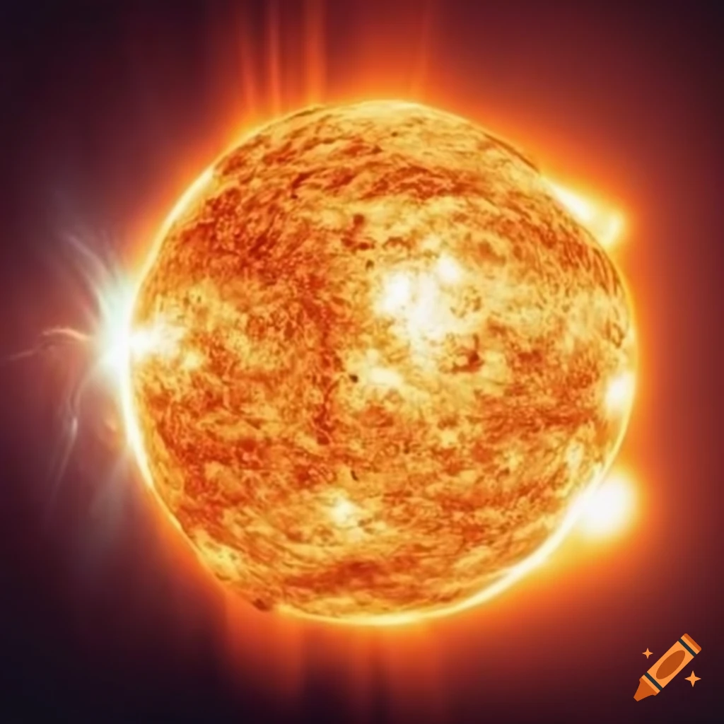 Sun solar storm phenomenon on Craiyon