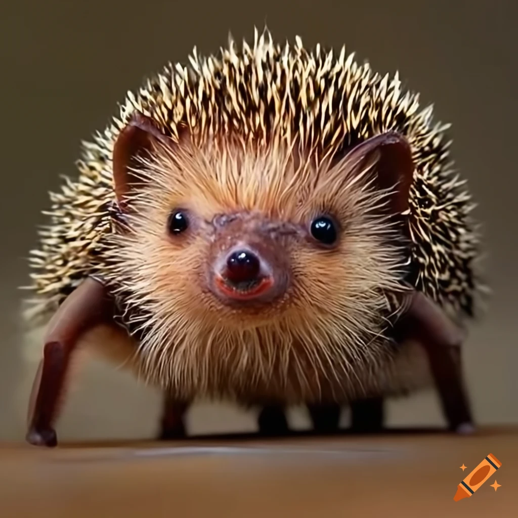 Hybrid animal hedgehog spider on Craiyon