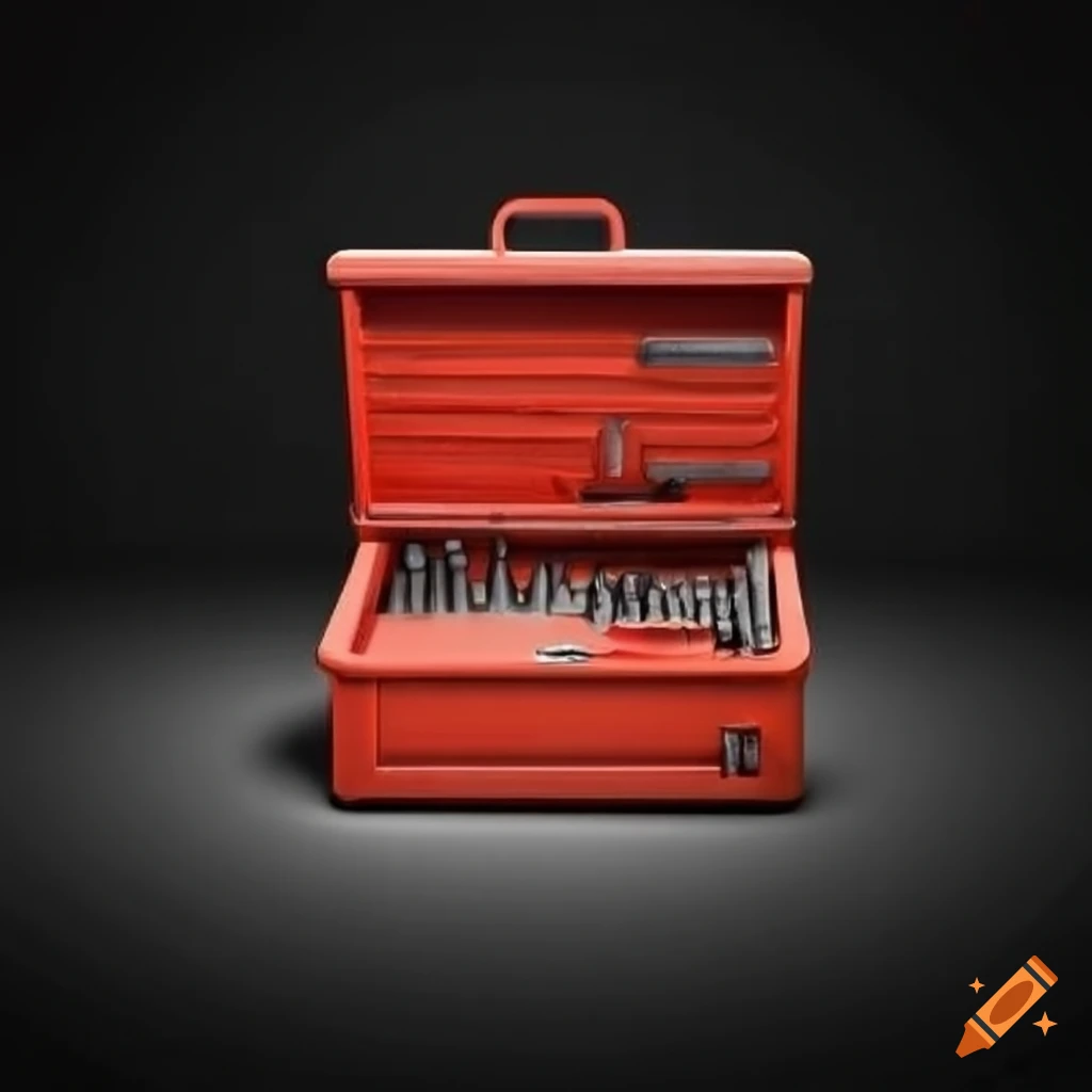 Tool box with various tools inside on Craiyon