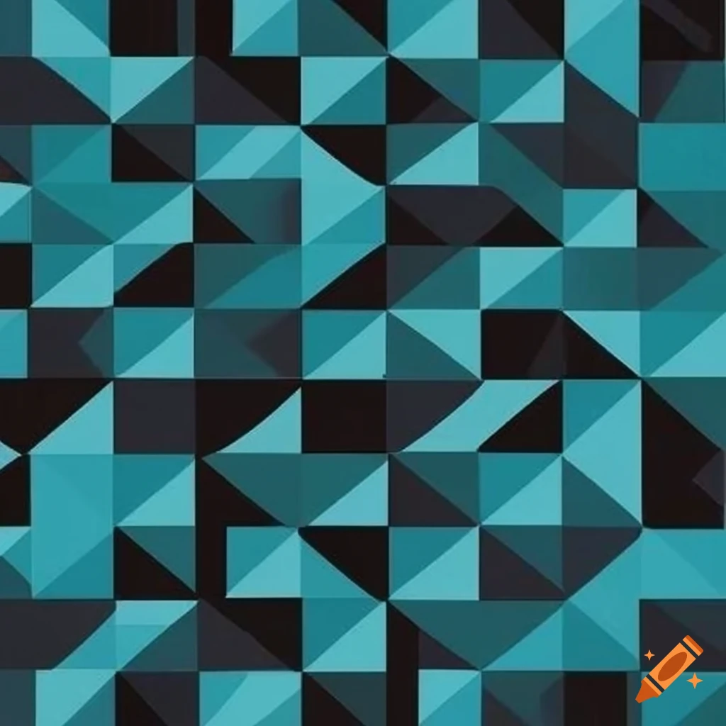 Geometric pattern design in monochromatic color scheme on Craiyon