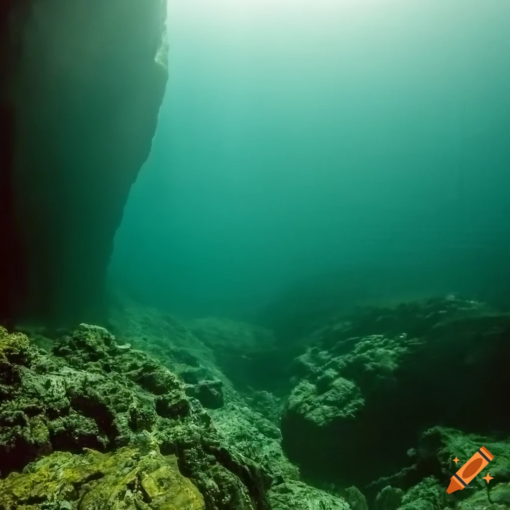 Sea cave captured in an analog photograph on Craiyon