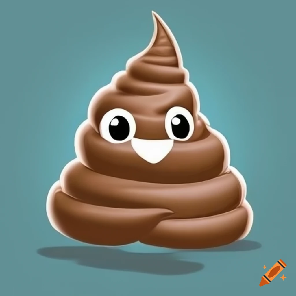 Cute poop character with white gloves and shoes in Disney style on Craiyon