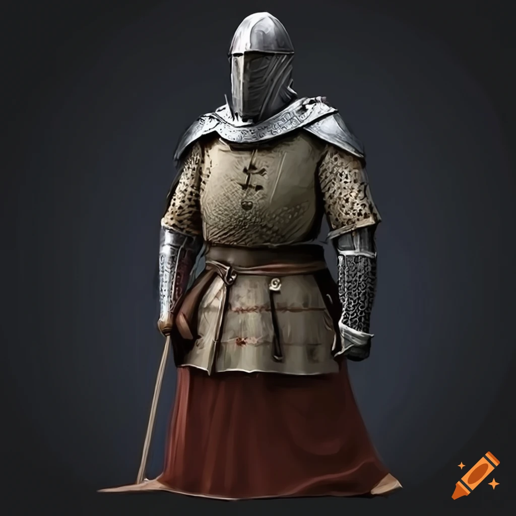 Detailed image of a medieval knight on Craiyon