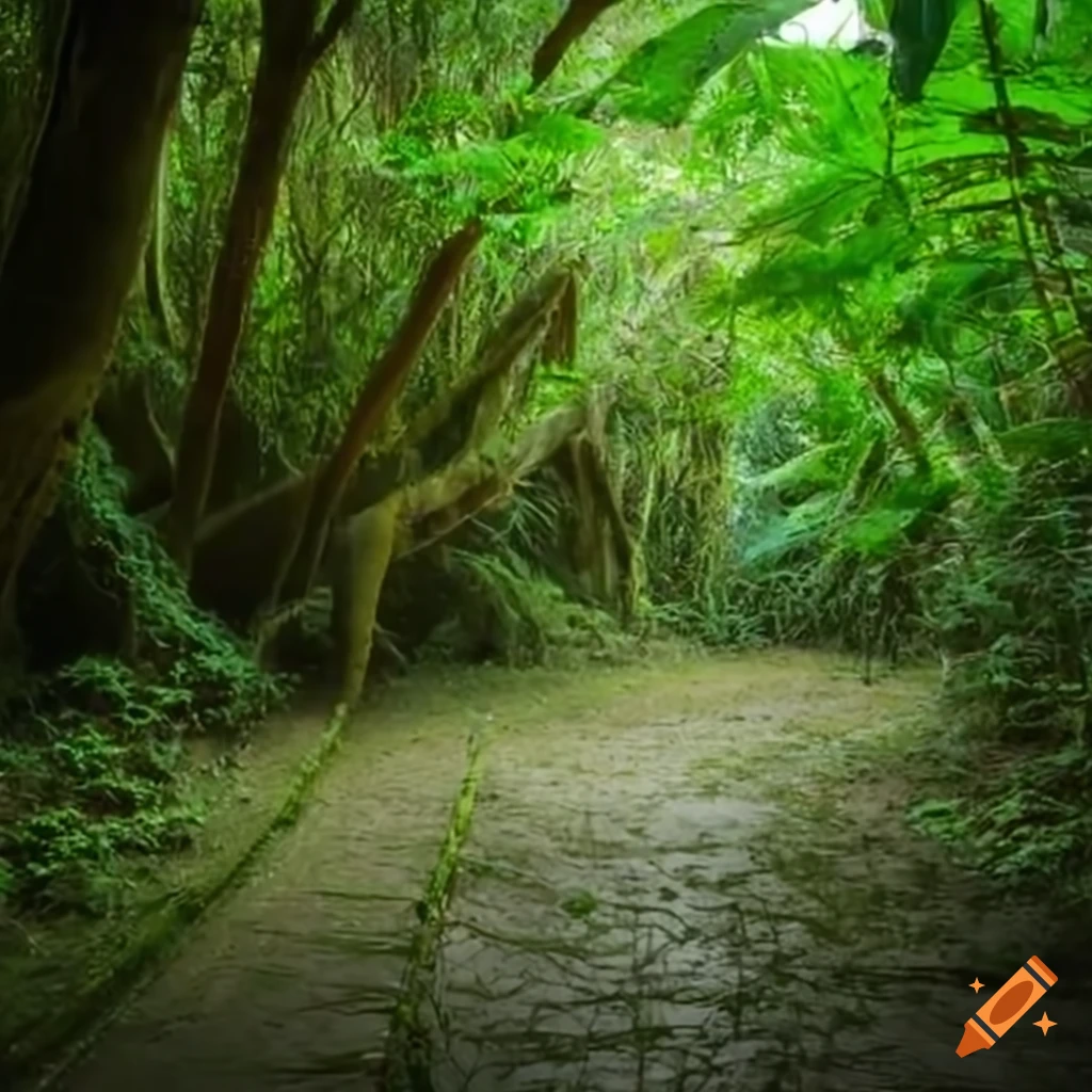 Jungle scenery on Craiyon