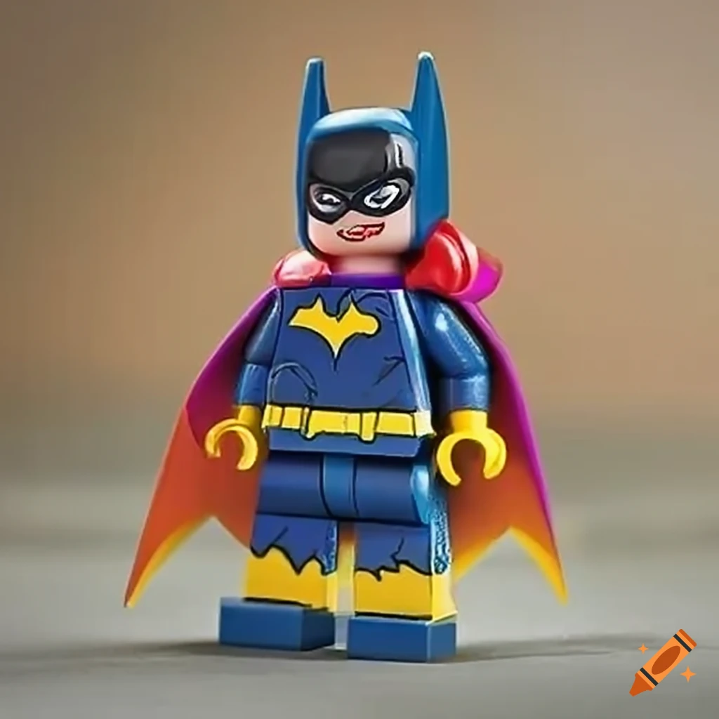 Collectible Batgirl minifigure from DC Comics Lego Collection on Craiyon