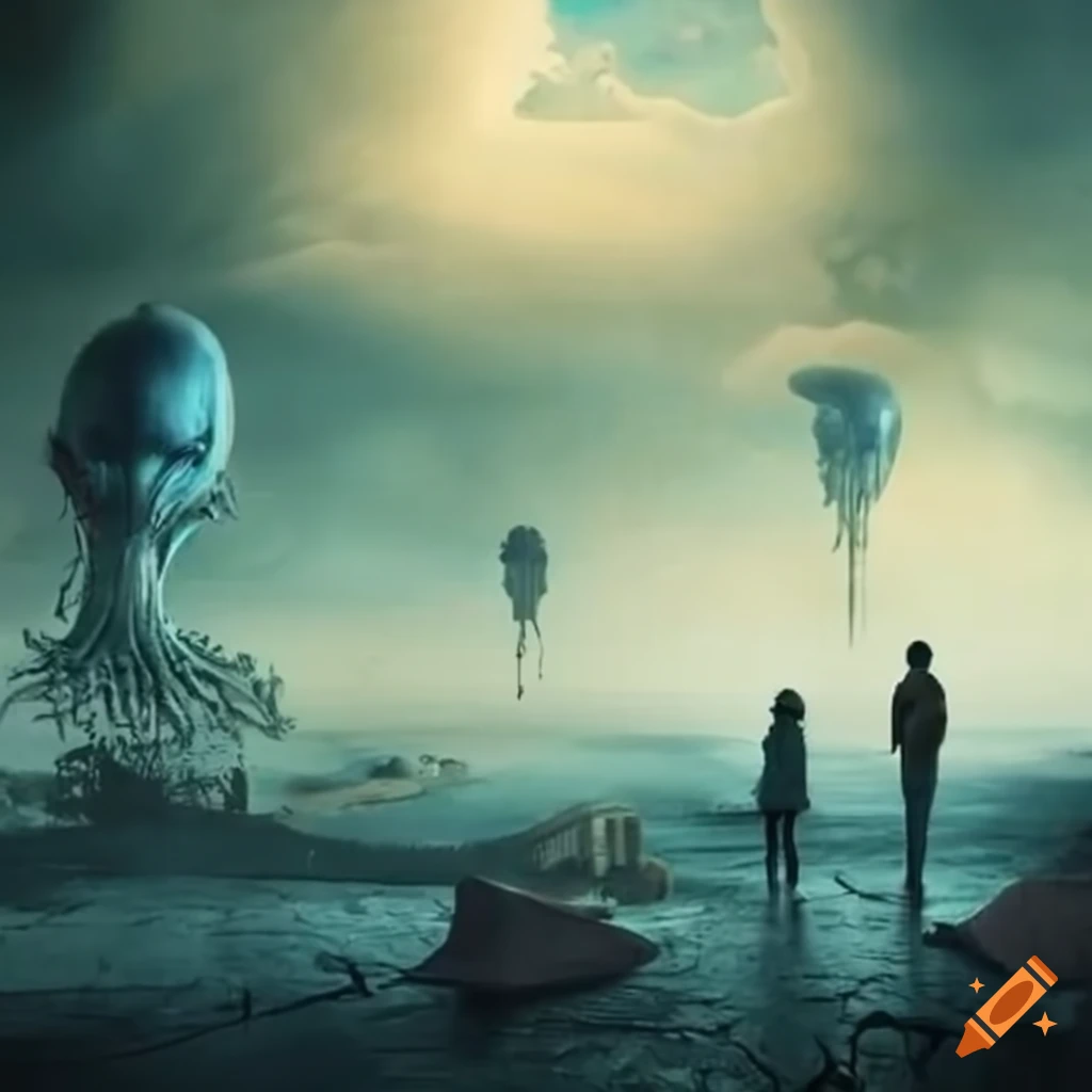 Surreal excess of urban alienation on Craiyon