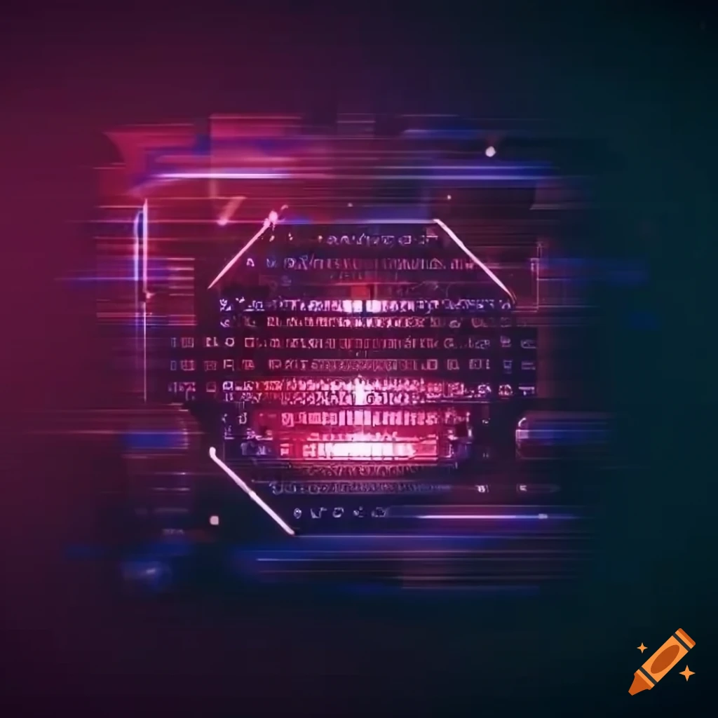 Cyber motion invitation card on Craiyon