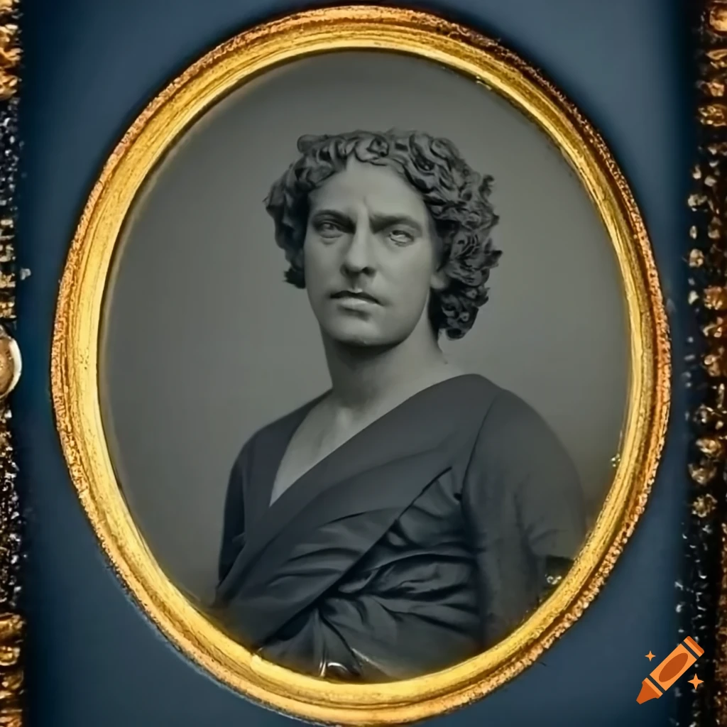 Daguerreotype portrait of a one-eyed creature from greek mythology on ...