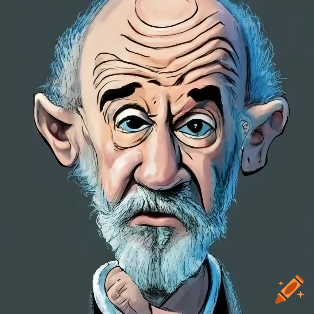 Cartoon of george carlin on Craiyon