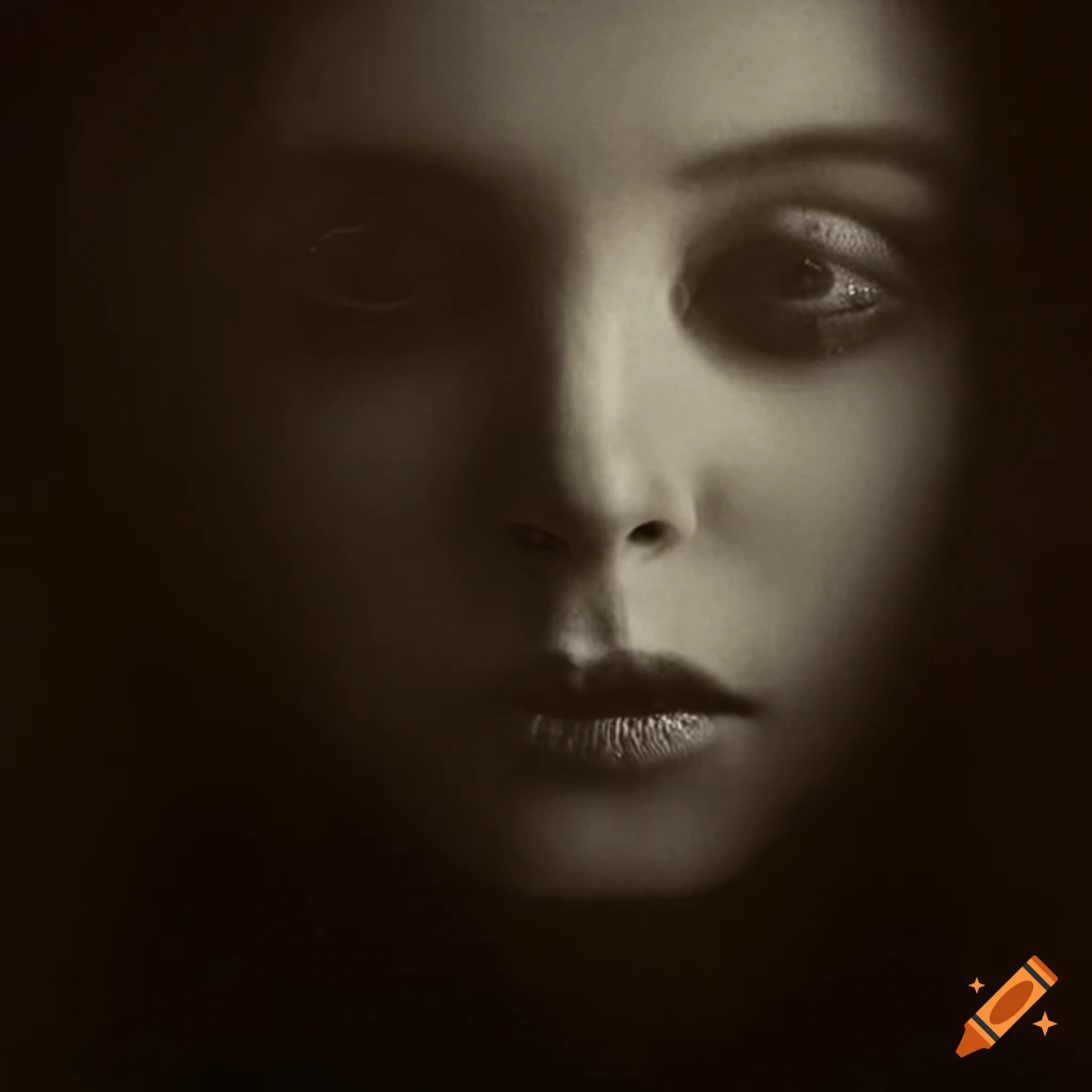 Face of a female cyclops in 19th-century photography on Craiyon