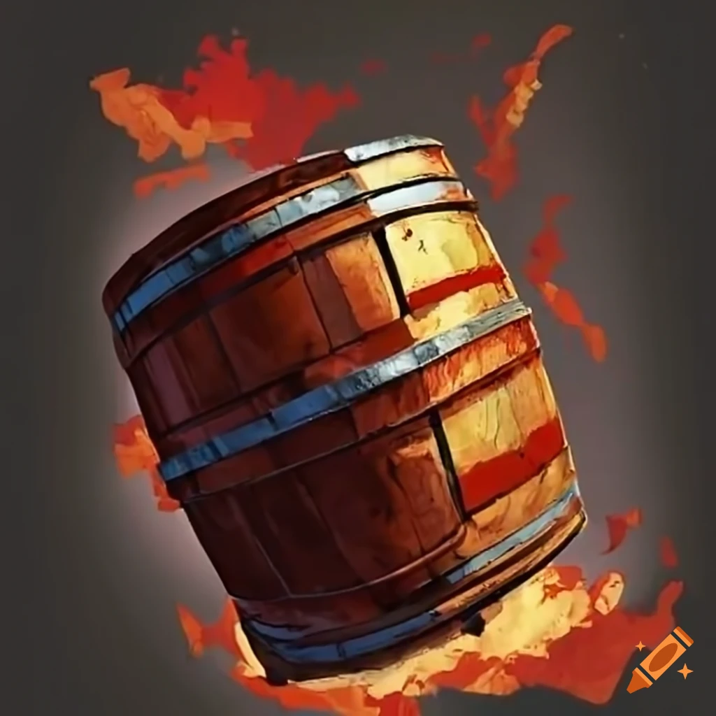 Barrel falling on Craiyon