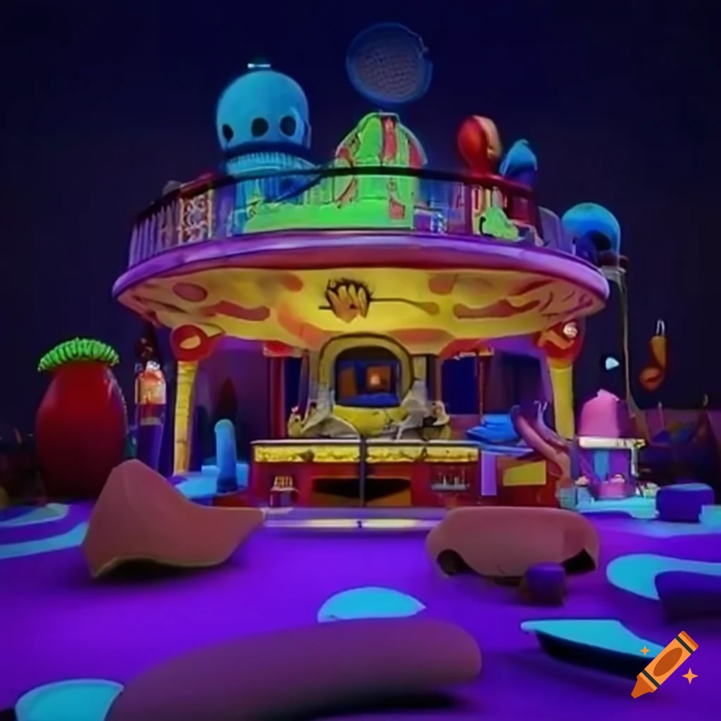 Spongebob themed amusement park on Craiyon