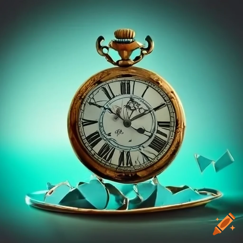 Broken pocket watch on Craiyon