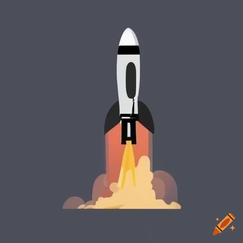 Icon for skyfall rocket project, funny and minimalist design on Craiyon