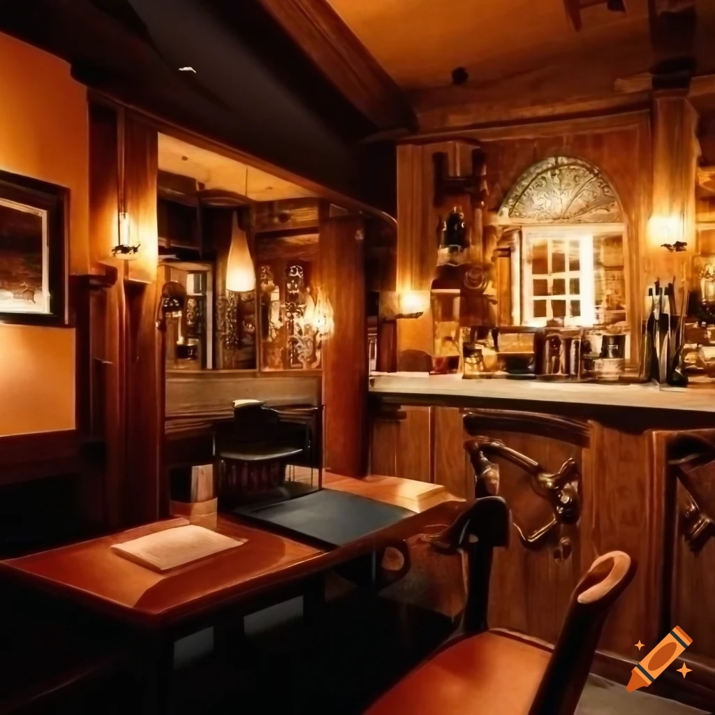 Cozy office space in a pub with friendly decor and modern amenities on ...