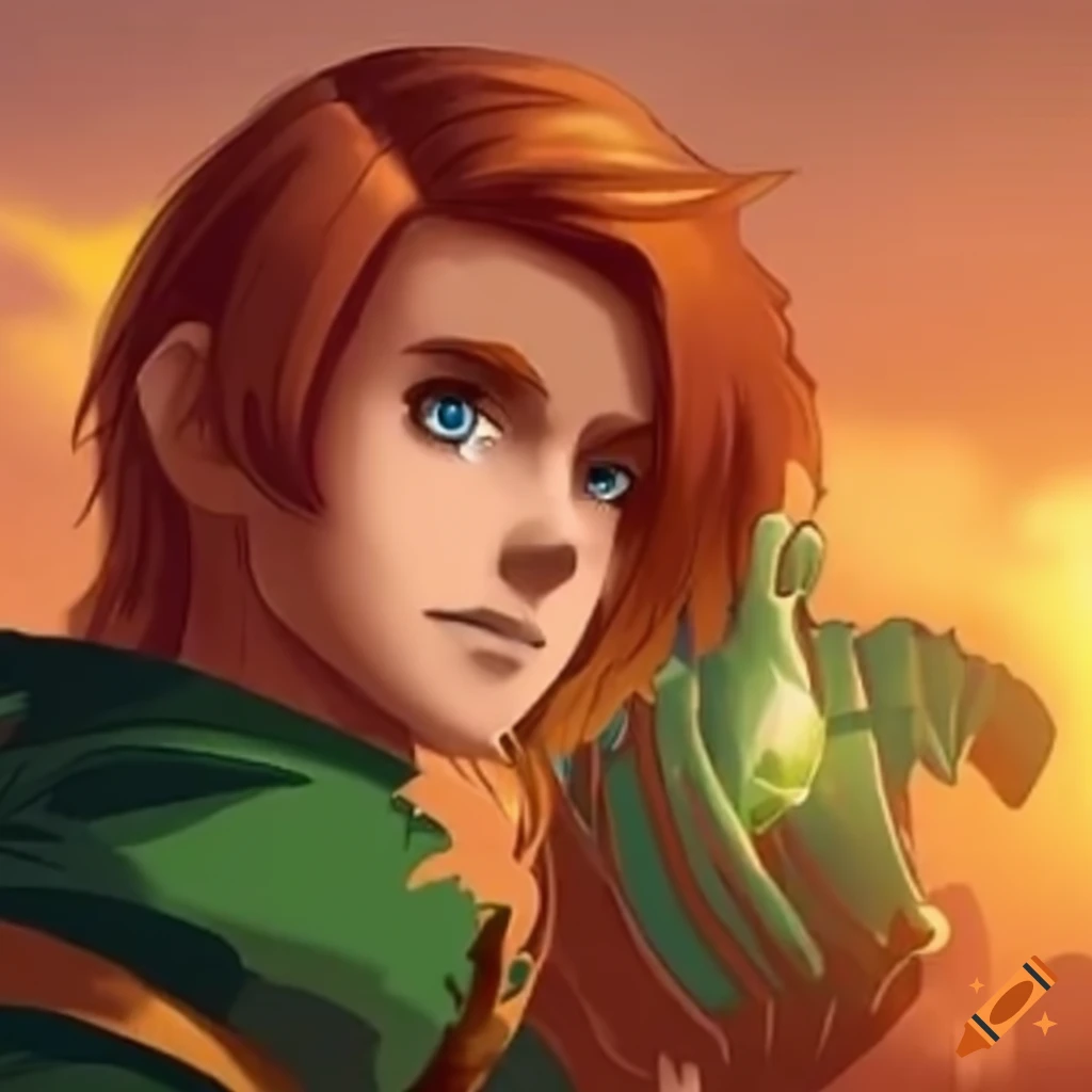 Anime style depiction of robin hood on Craiyon