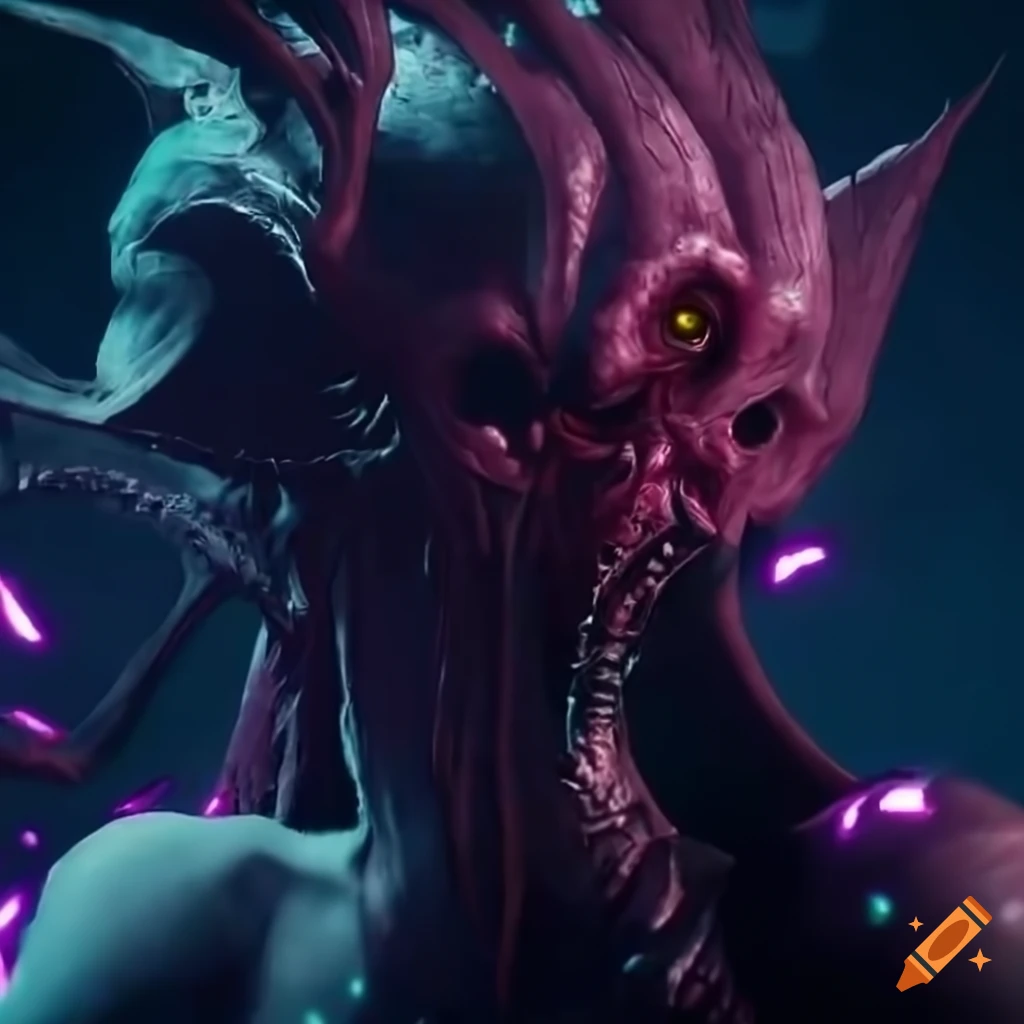 Corrupted blood eldritch entity in final fantasy 7 remake style on Craiyon