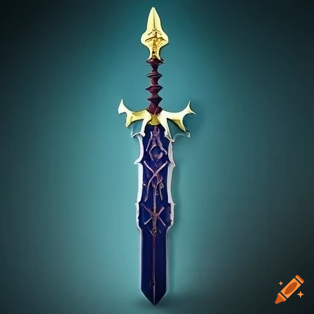 Master sword in its perfect straight form on Craiyon